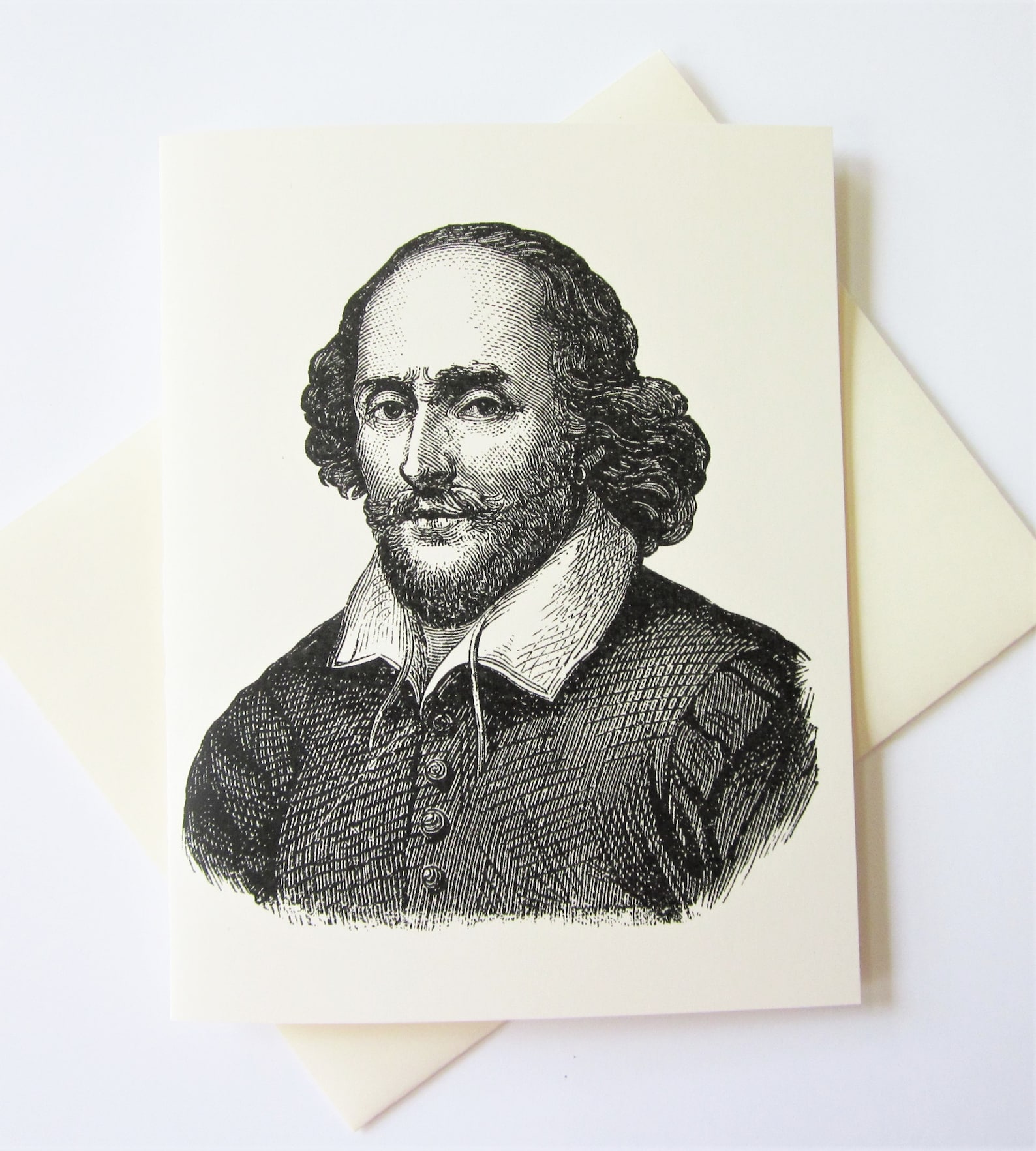 Shakespeare Note Cards Stationery Set of 10 Cards in White or | Etsy