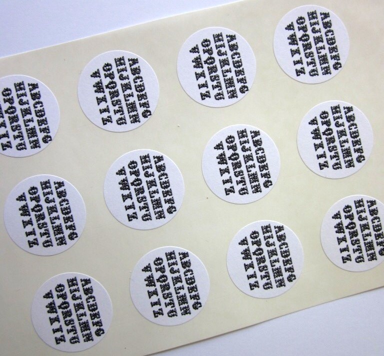 Alphabet Stickers One Inch Round Seals | Etsy