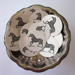 Zebra Tags Round Gift Tags Set of 10 - Etsy