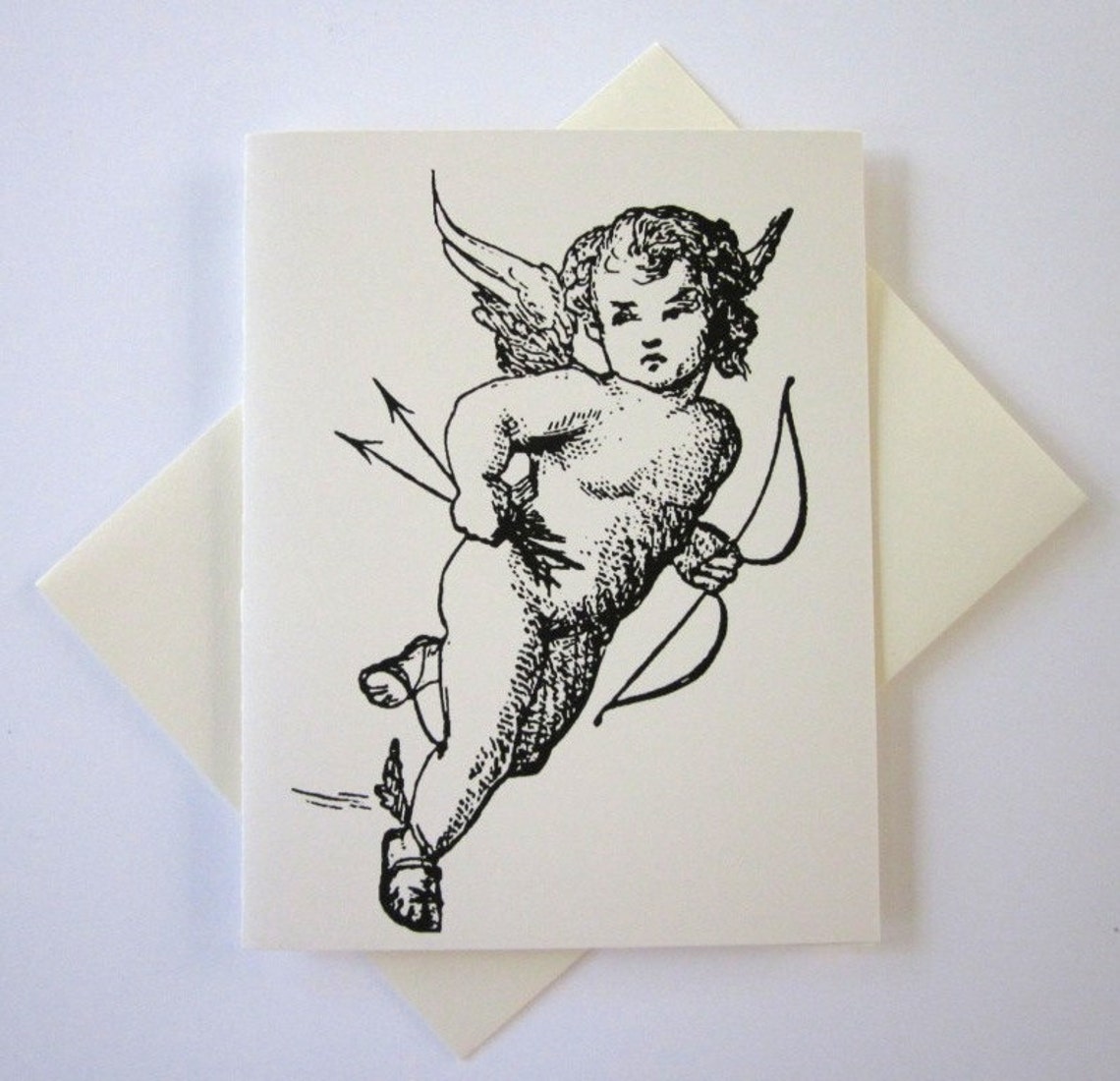 Cupid Cards Set of 10 in White or Light Ivory With Matching - Etsy