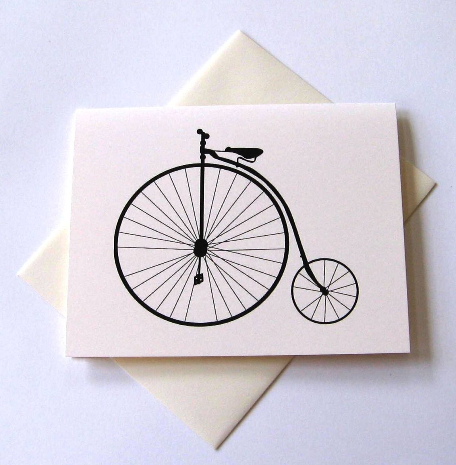 Penny Farthing Bicycle Note Cards Stationery Set of 10 With - Etsy