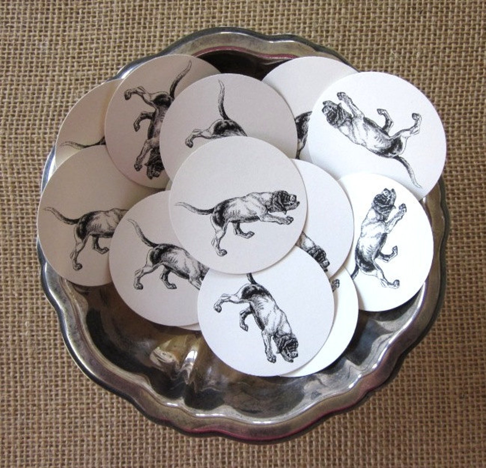 Hunting Dog Tags Round Paper Gift Tags Set of 10 - Etsy