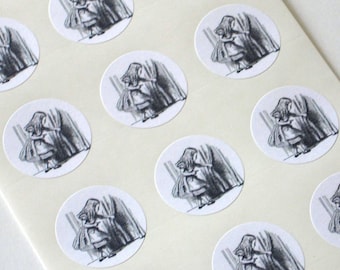 Teacup Stickers One Inch Round Seals | Etsy