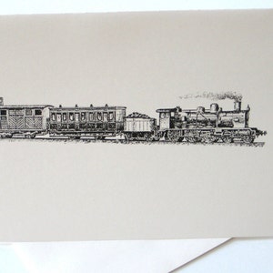 Vintage Train Notecards - Set of Ten - Etsy