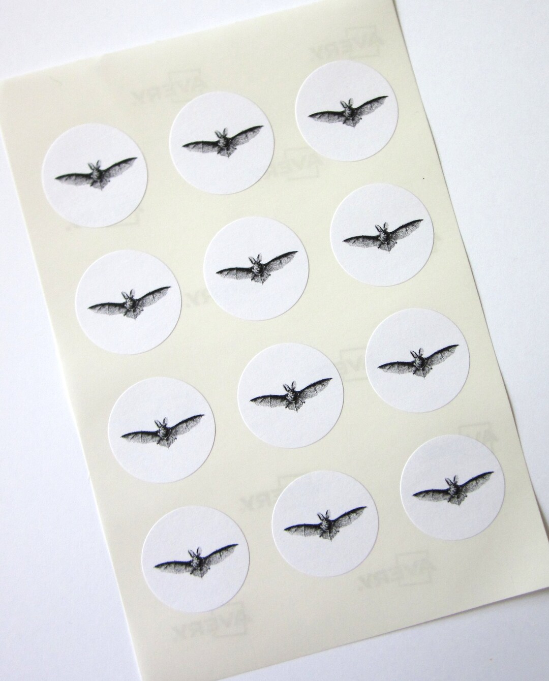Bat Stickers One Inch Round Seals - Etsy