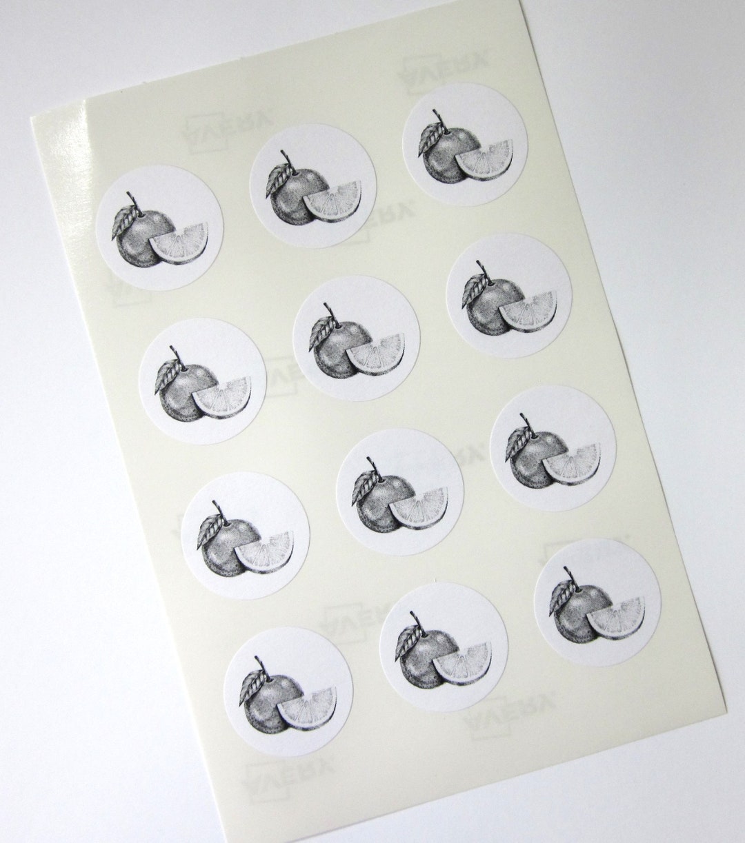 Orange Fruit Stickers One Inch Round Seals - Etsy