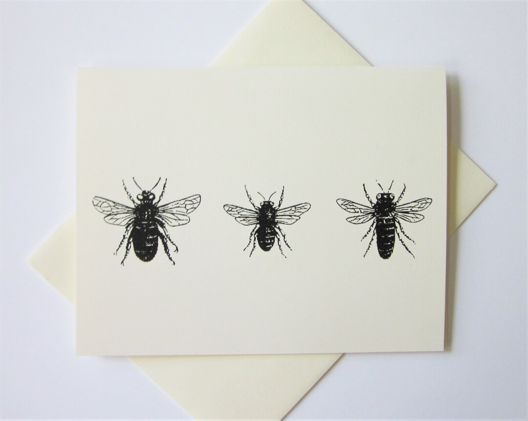 Bees Note Cards Set of 10 With Matching Envelopes - Etsy