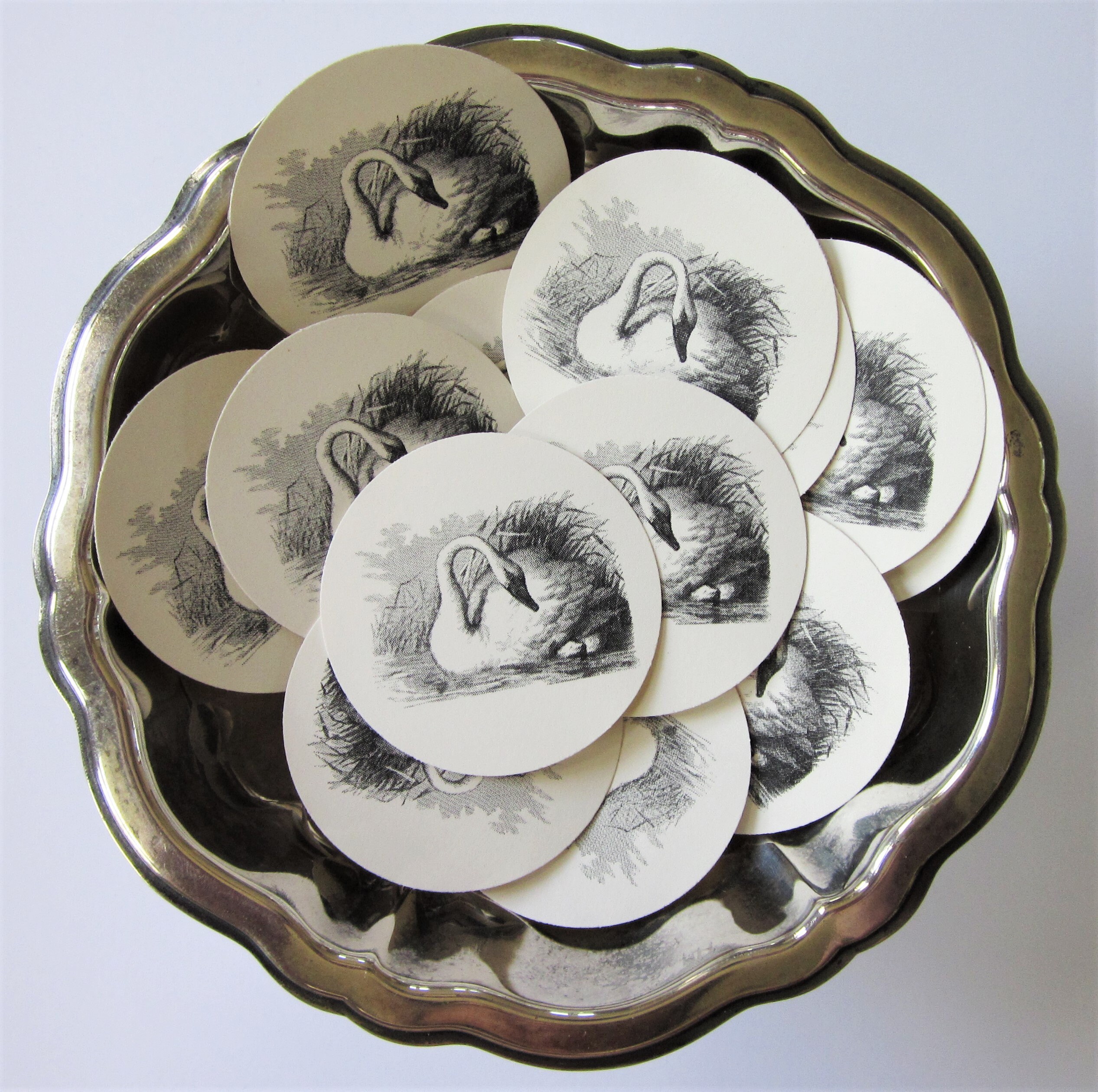 Swan Round Gift Tags Set of 10 - Etsy