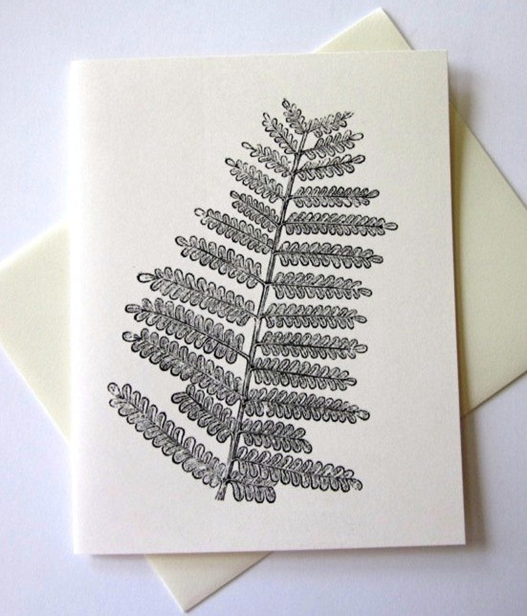 Fern Leaf Note Cards Stationery Set of 10 Cards - Etsy