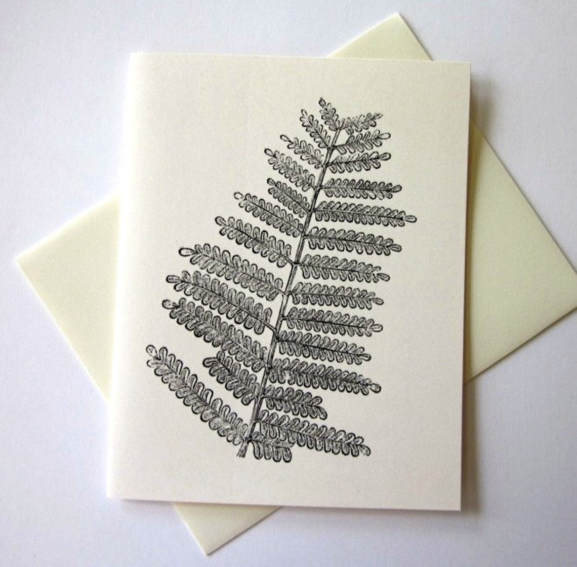 Fern Leaf Note Cards Stationery Set of 10 Cards - Etsy