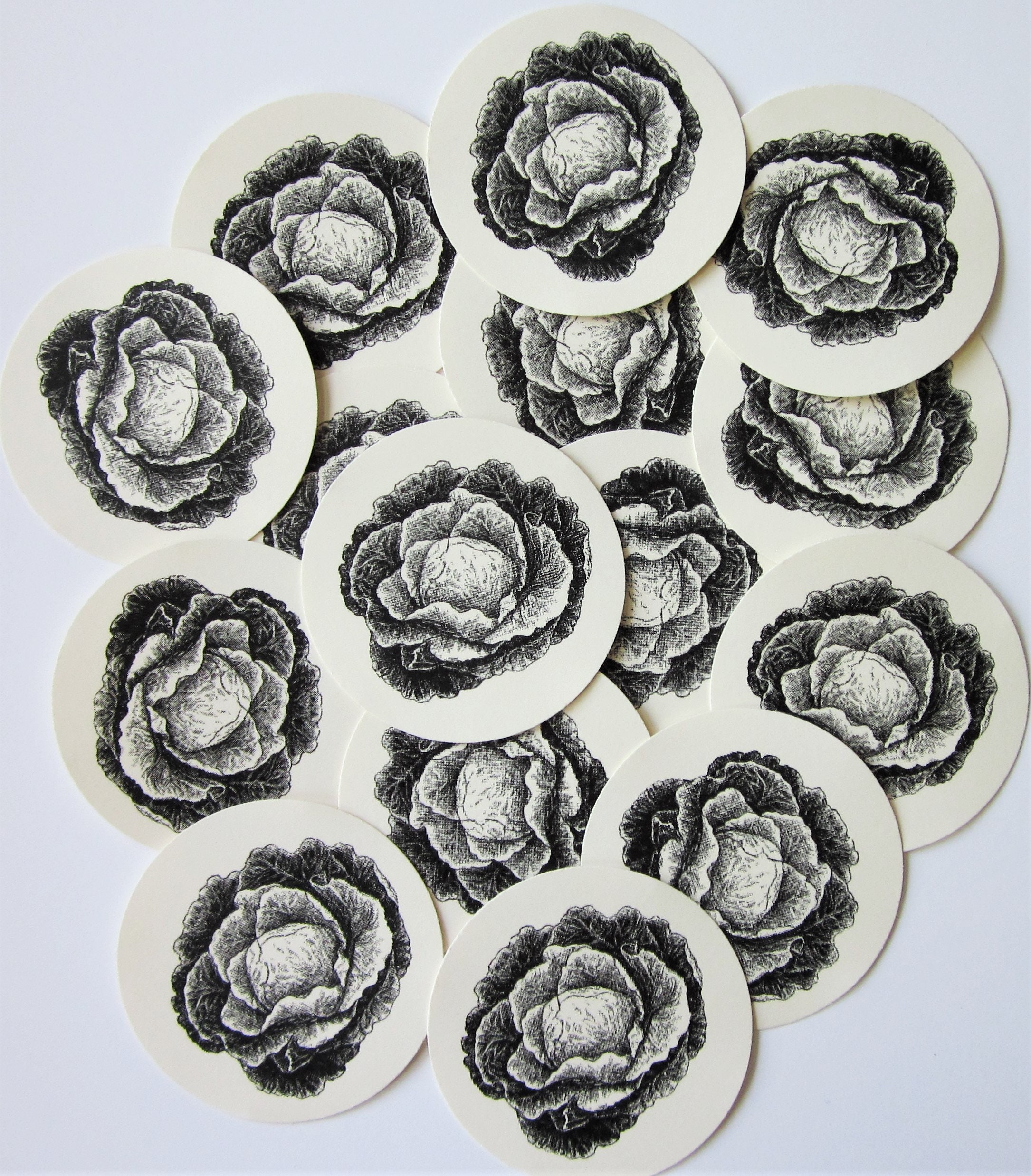 Cabbage Lettuce Tags Round Gift Tags Set of 10 - Etsy