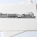 Train Note Cards Stationery Set of 4 Cards in White or Light Ivory With ...
