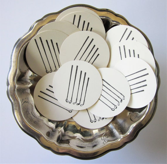 Golf Club Tags Round Paper Gift Tags Set of 10 - Etsy