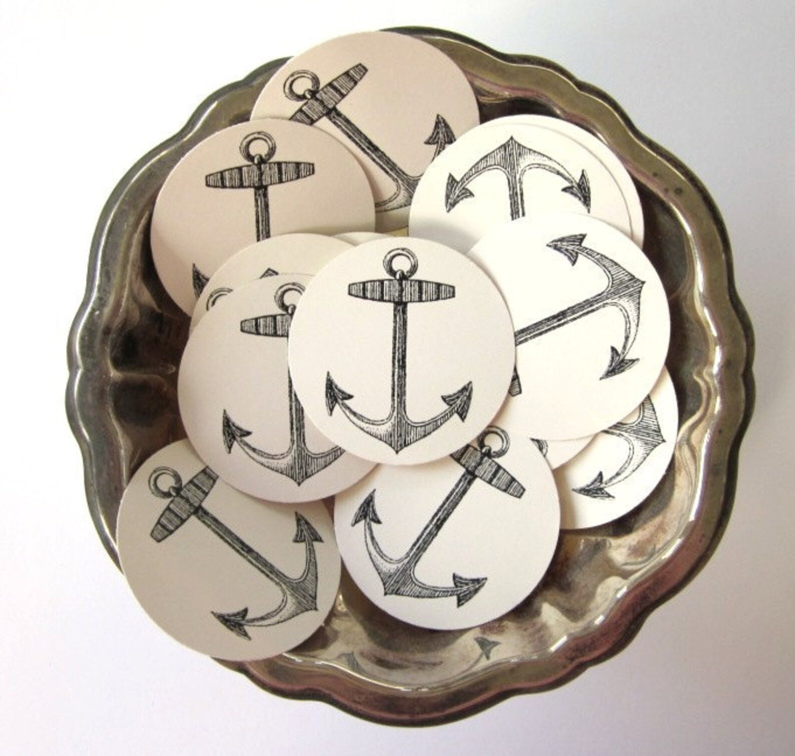 Anchor Tags Round Gift Tags Set of 10 - Etsy