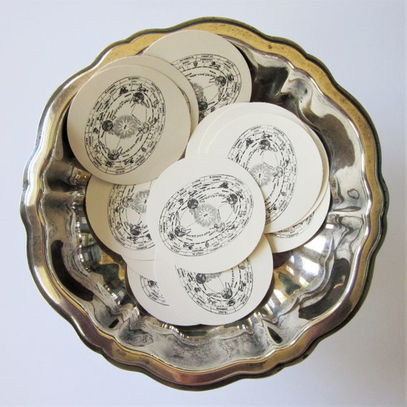 Zodiac Astrology Tags Round Paper Gift Tags Set of 10 | Etsy