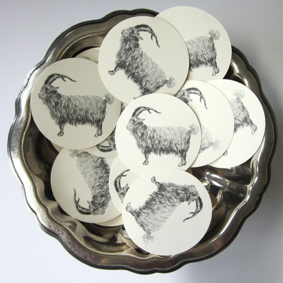 Goat Tags Round Gift Tags Set of 10 - Etsy