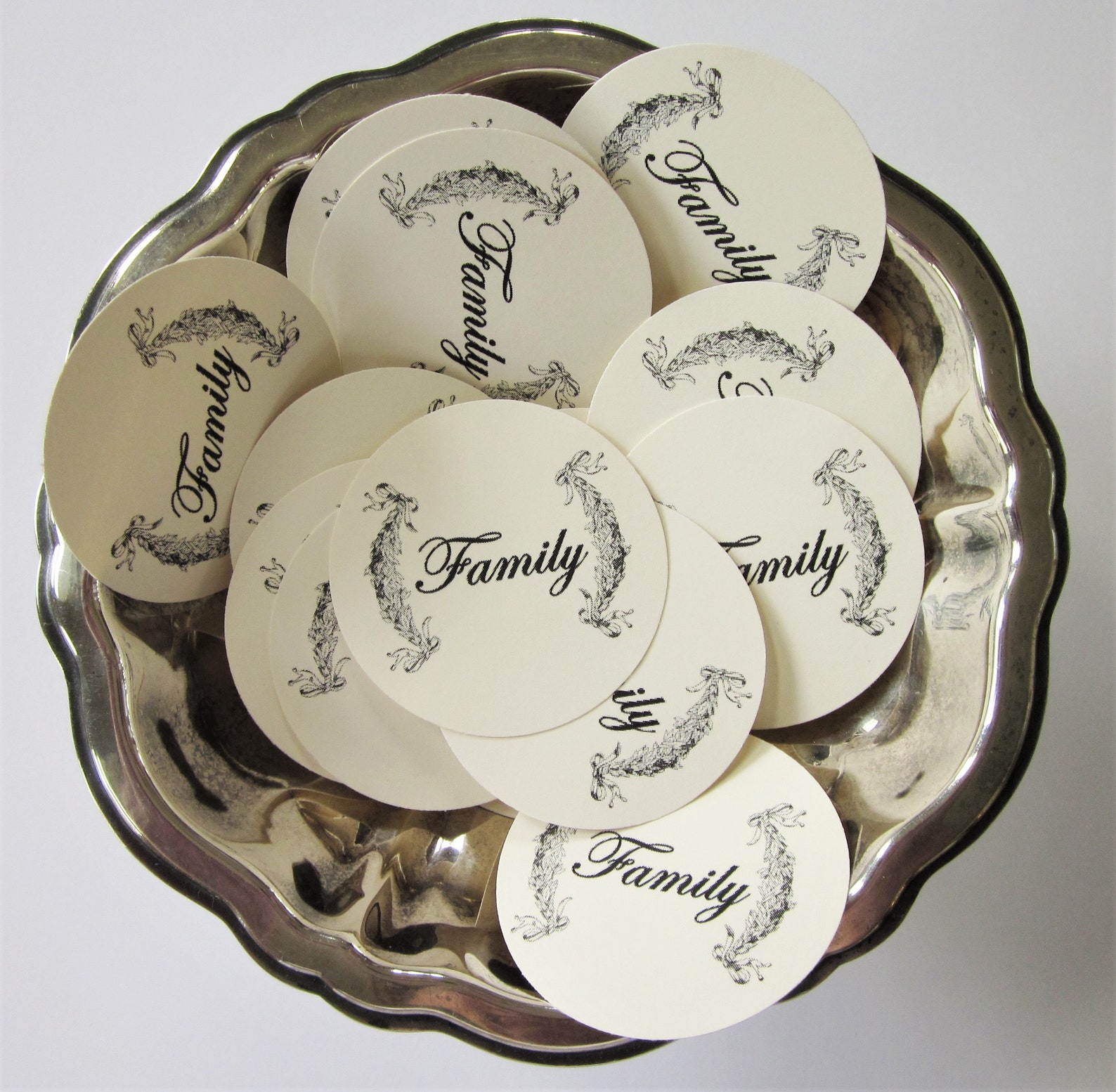 Family Sign Tags Round Gift Tags Set of 10 | Etsy