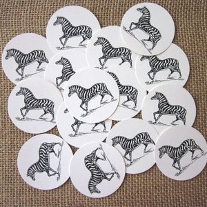 Zebra Tags Round Gift Tags Set of 10 - Etsy