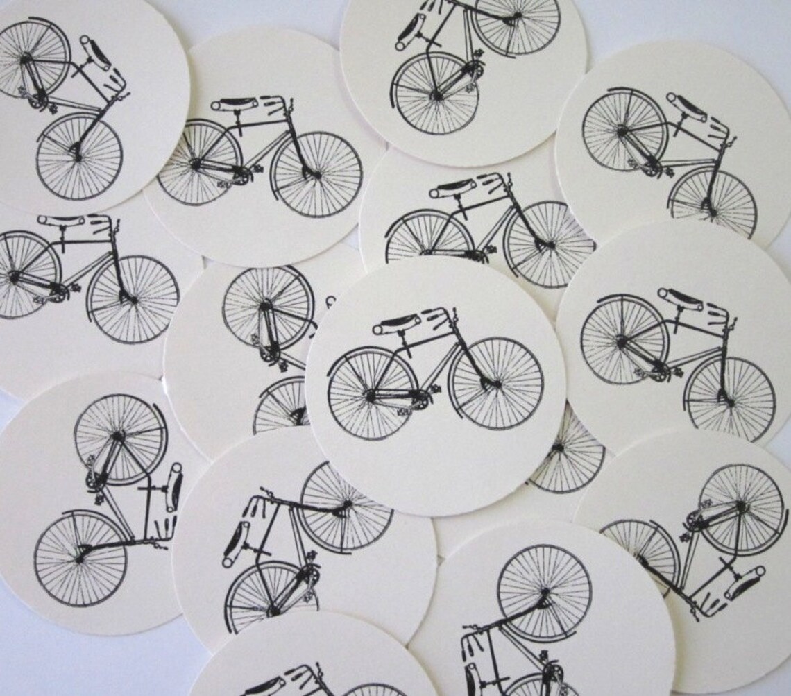 Bicycle Tags Round Gift Tags Set of 10 - Etsy