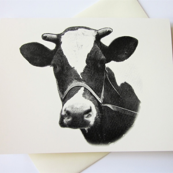 Cow Card - Etsy