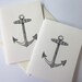 Anchor Note Cards Stationery Set of 10 Cards in White or Light Ivory ...