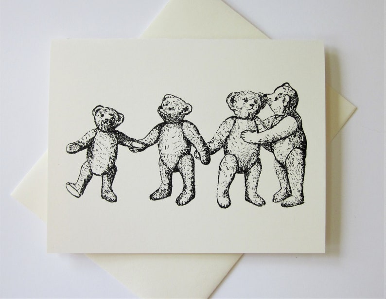 Teddy Bear Note Cards Set of 10 With Matching Envelopes - Etsy