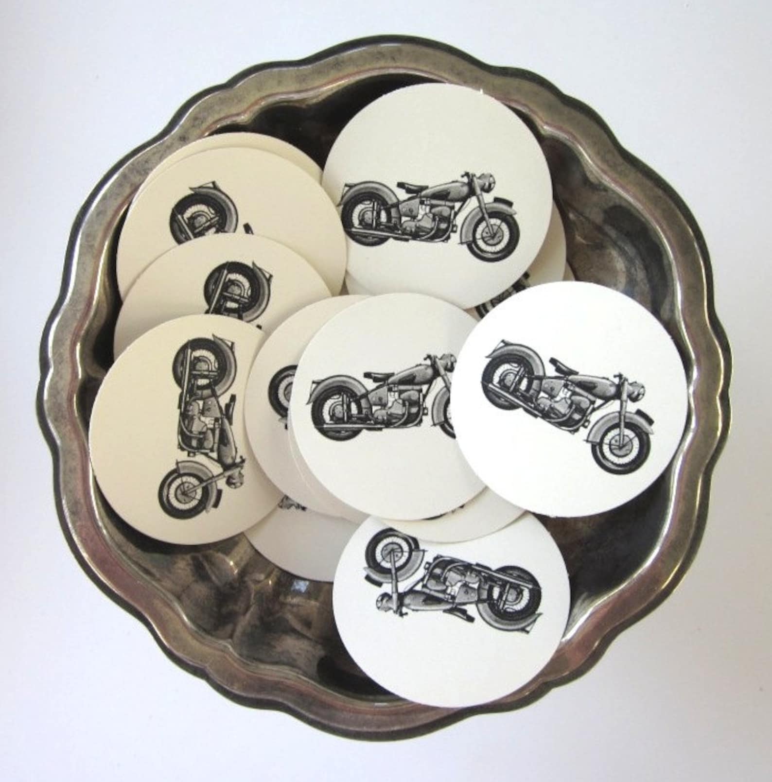 Motorcycle Tags Round Paper Gift Tags Set of 10 - Etsy UK