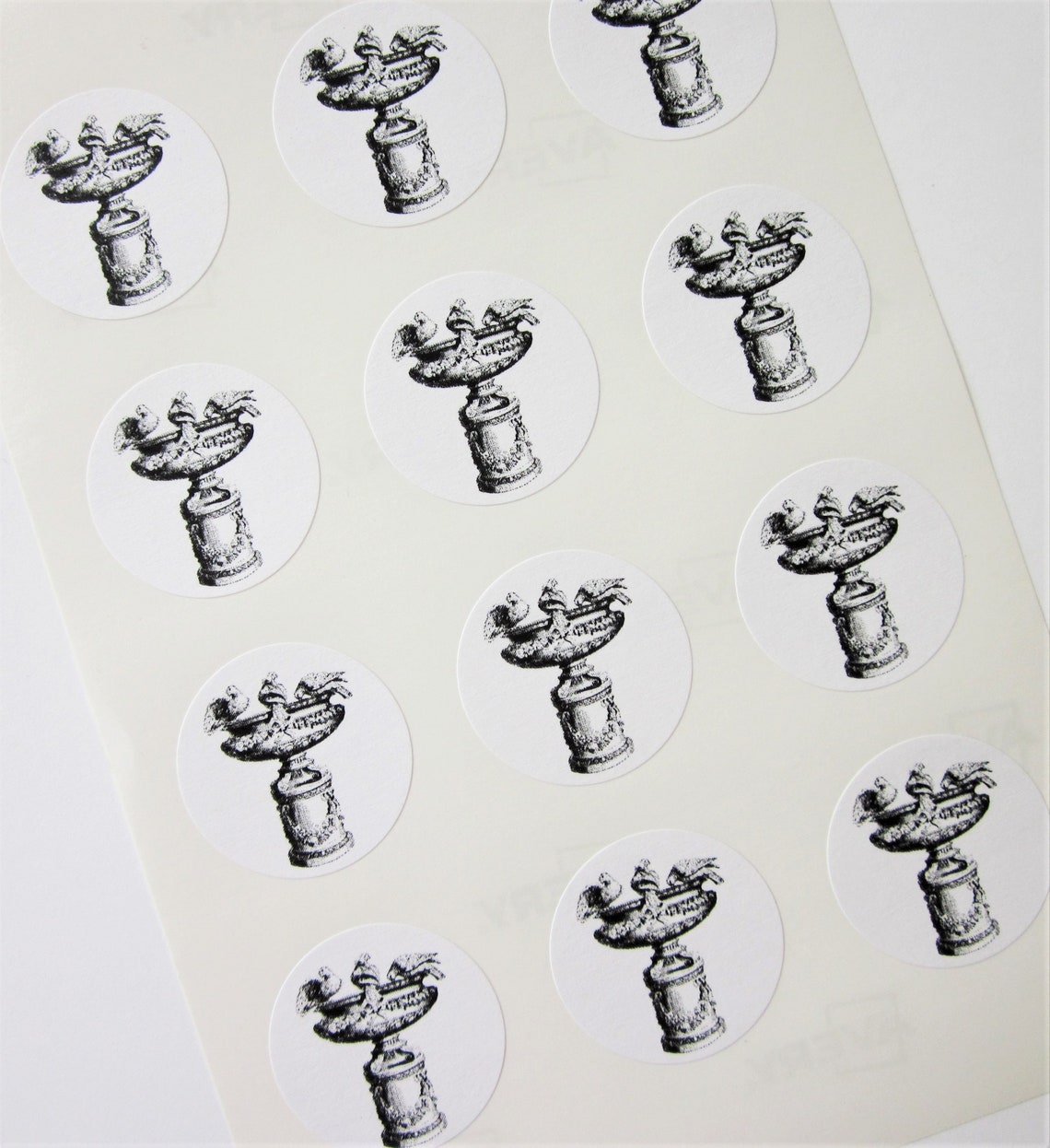 Bird Bath Stickers One Inch Round Seals - Etsy