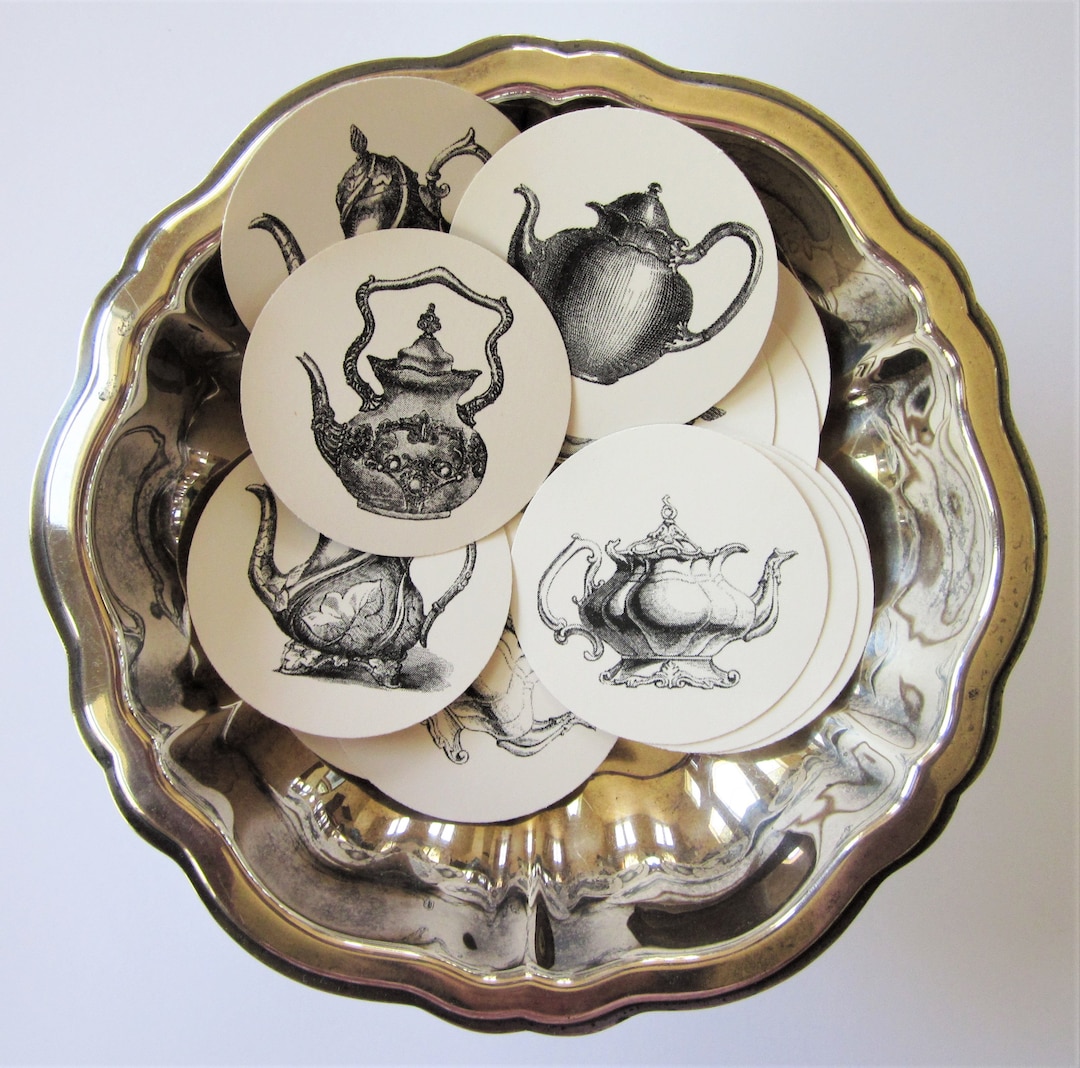 Teapot Round Gift Tags Set of 10 - Etsy