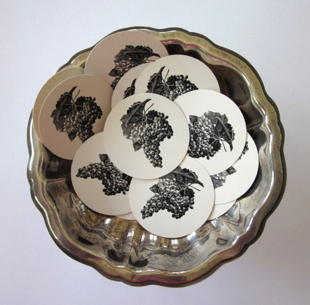 Grapes Tags Round Paper Gift Tags Set of 10 - Etsy