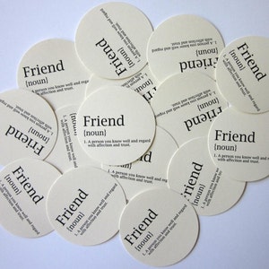 Friend Tags Round Paper Gift Tags Set of 10 - Etsy