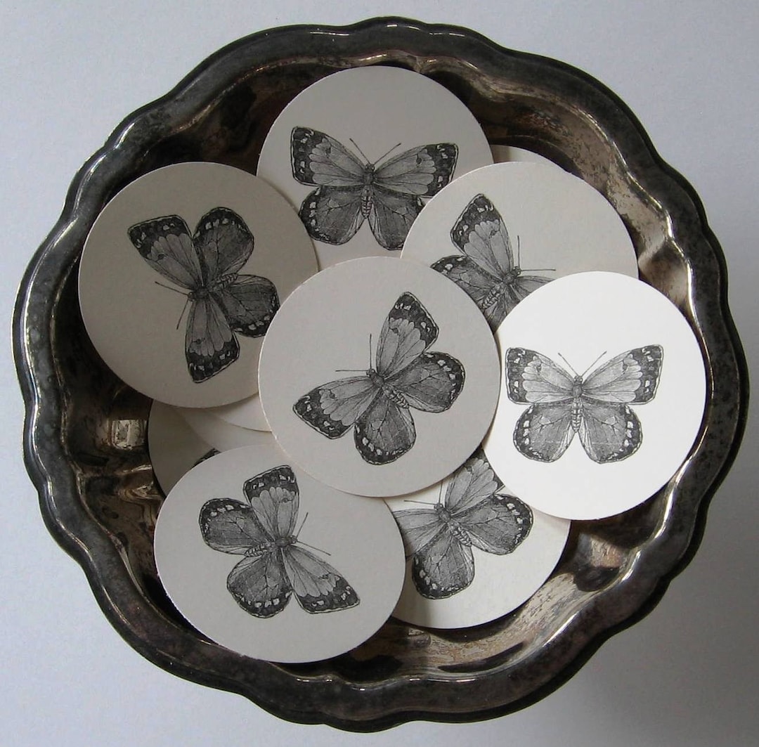 Butterfly Tags Round Gift Tags Set of 10 - Etsy