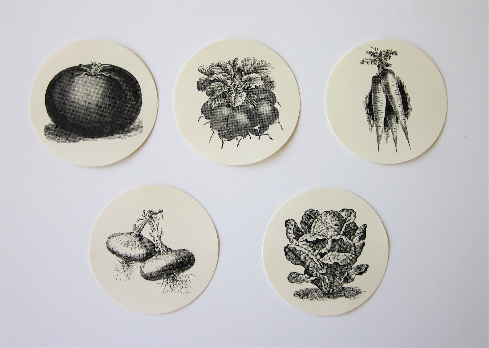 Vegetable Tags Round Gift Tags Set of 10 - Etsy
