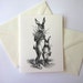 Easter Bunny Note Cards Stationery Set of 10 Cards in White or Light ...