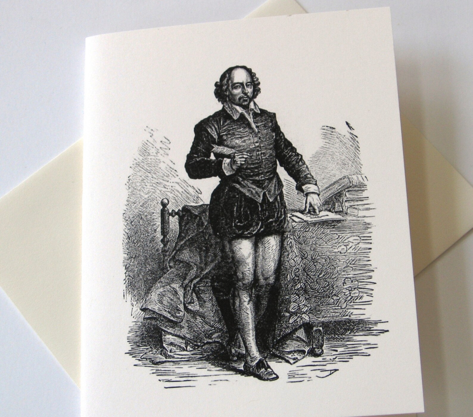 Shakespeare Note Cards Stationery Set of 10 Cards in White or | Etsy