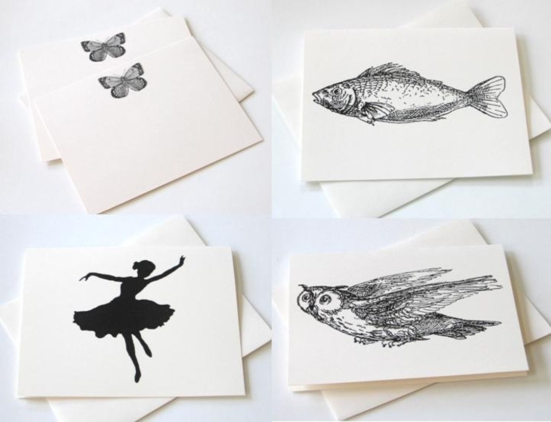 Note Card Sampler Pack Set of 10 Cards With Matching Envelopes - Etsy