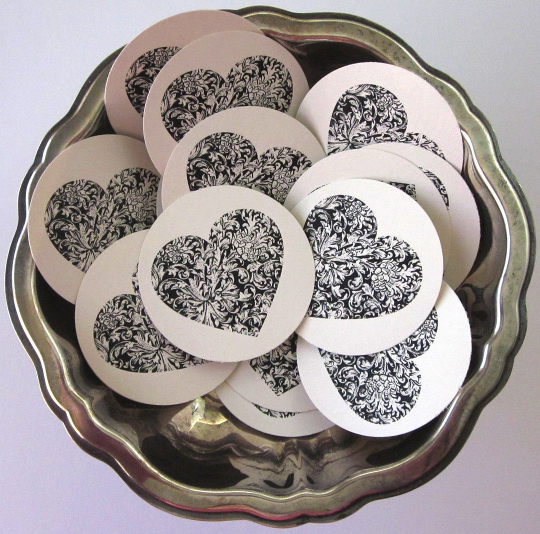 Heart Tags Round Paper Gift Tags Set of 10 - Etsy