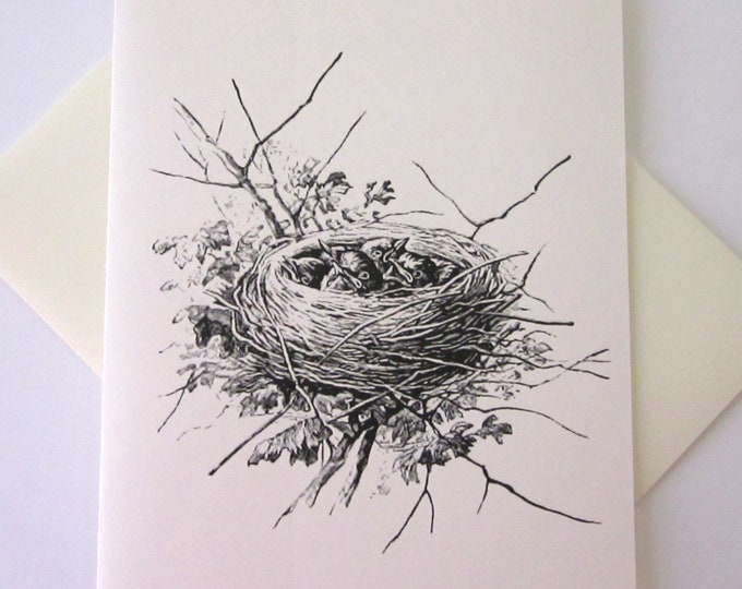 Black Raven Crow Note Card Set of 10 in White or Light Ivory - Etsy
