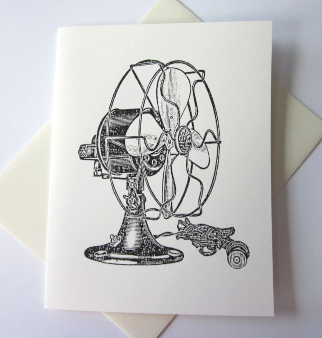 Vintage Fan Note Cards Stationery Set of 10 Cards in White or Light ...