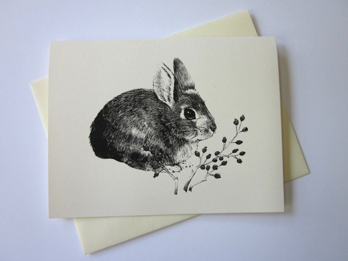Little Rabbit Bunny Stationery Note Cards Set of 10 With - Etsy
