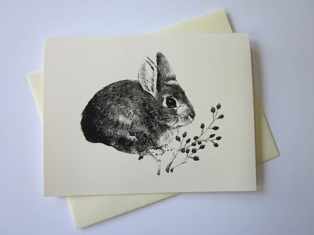 Little Rabbit Bunny Stationery Note Cards Set of 10 With - Etsy