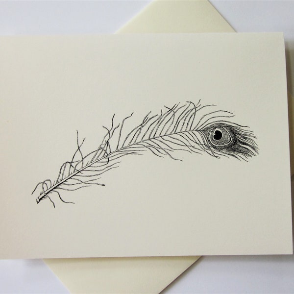 Feather Note Cards - Etsy