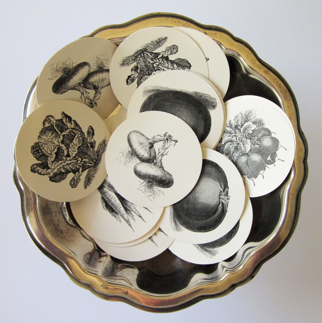 Vegetable Tags Round Gift Tags Set of 10 - Etsy