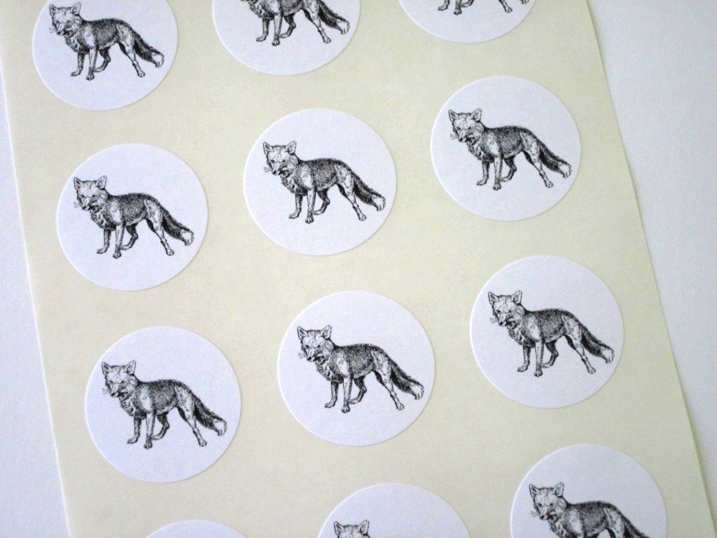 Fox Tags Round Gift Tags Set of 10 - Etsy