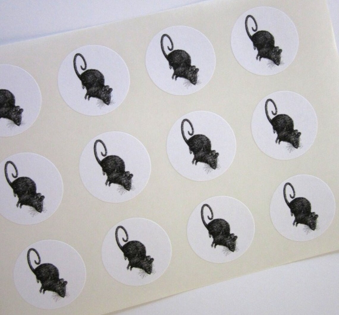 Mouse Rat Stickers One Inch Round Seals - Etsy
