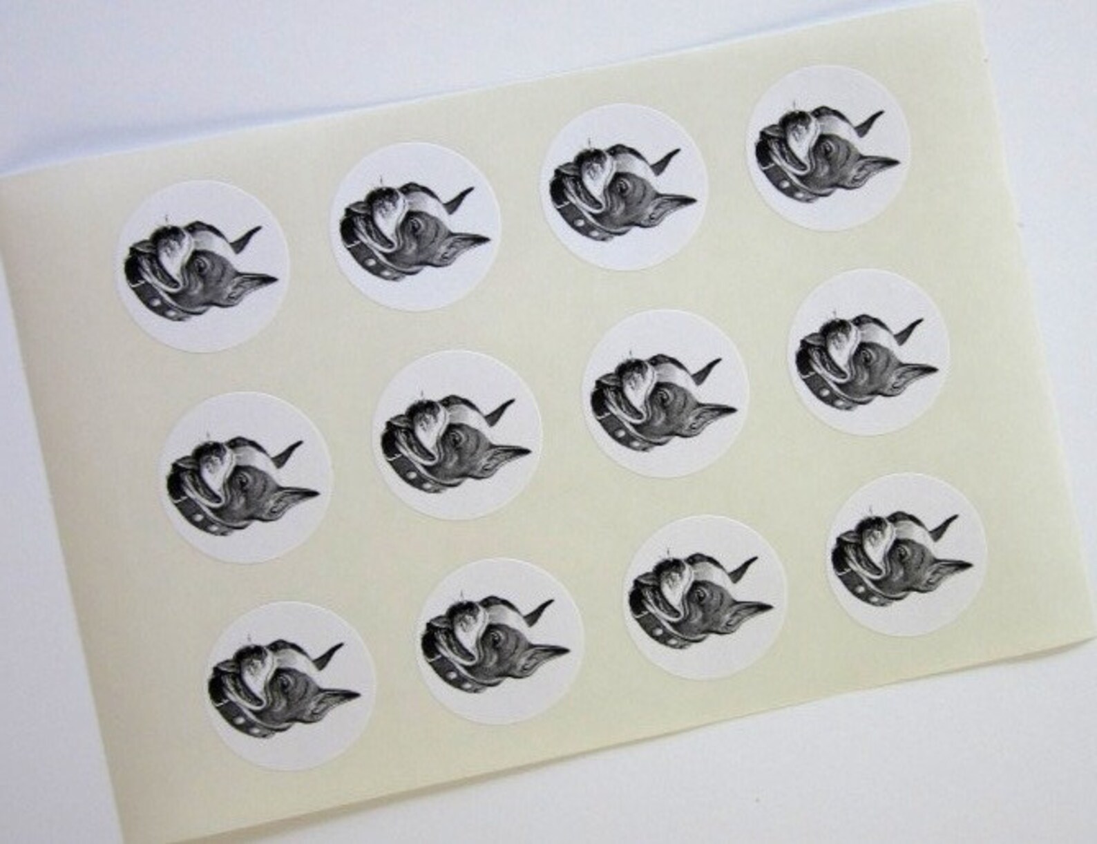 Boston Terrier Dog Stickers One Inch Round Seals | Etsy