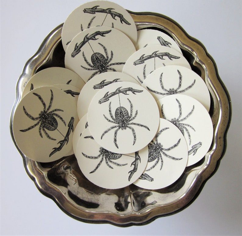 Spider Tags Round Gift Tags Set of 10 - Etsy