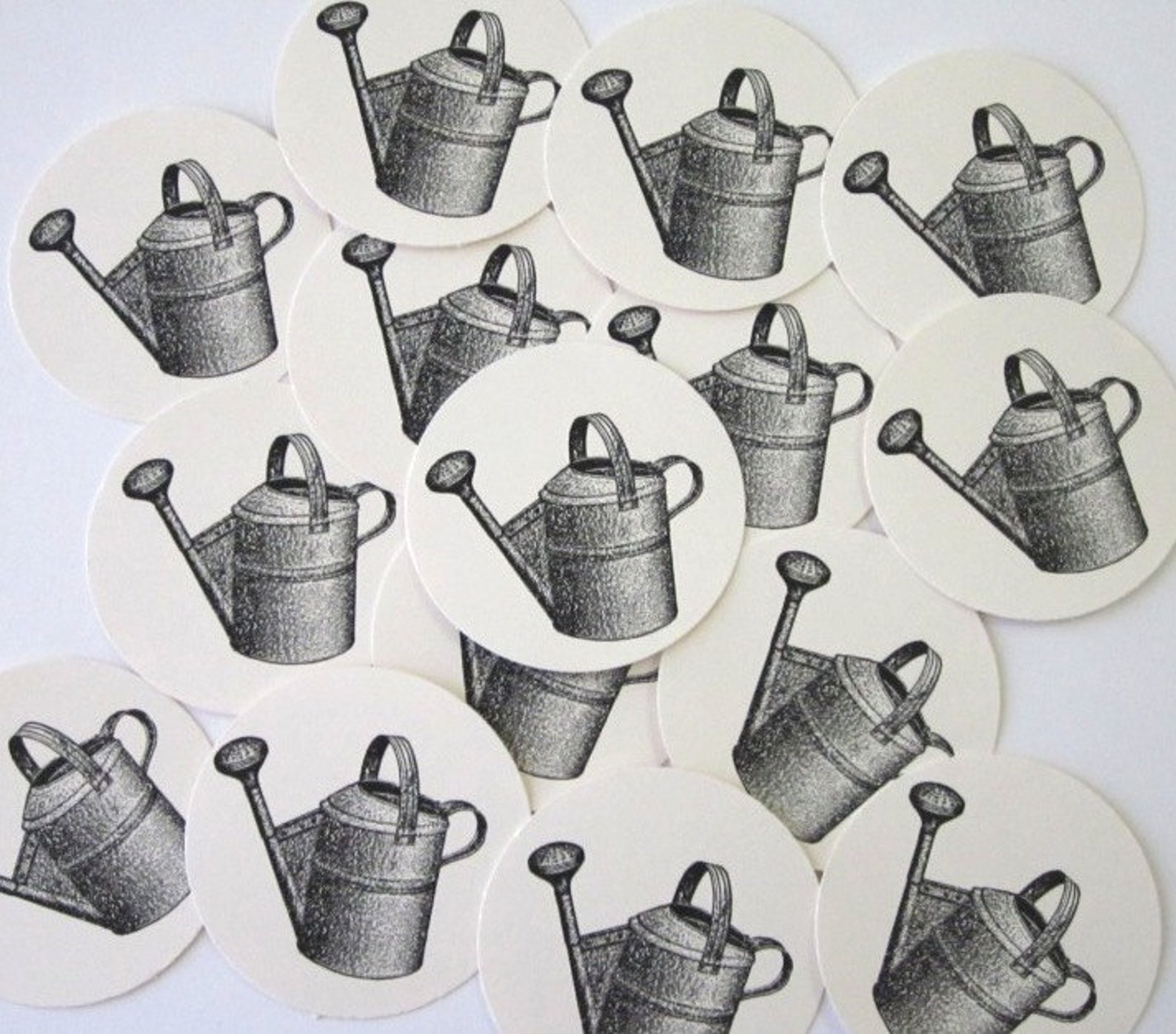 Watering Can Tags Round Gift Tags Set of 10 - Etsy