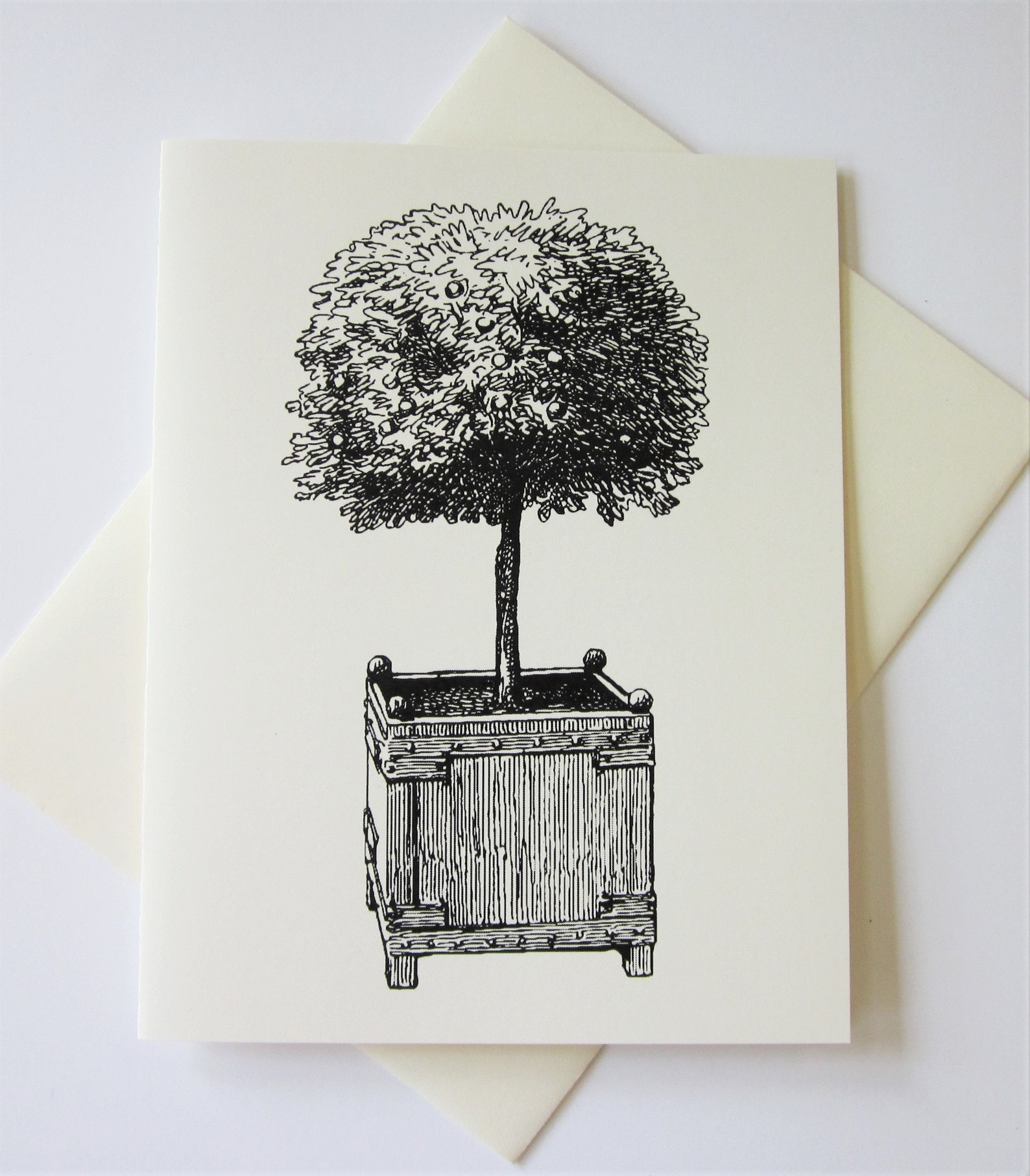 Topiary Trees Note Cards Set of 10 With Matching Envelopes - Etsy