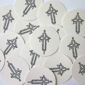 Cross Tags Round Paper Gift Tags Set of 10 - Etsy